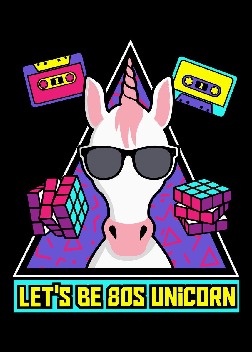 'Funny 80s Animal Vintage' Poster by Sebastian Wünsche | Displate