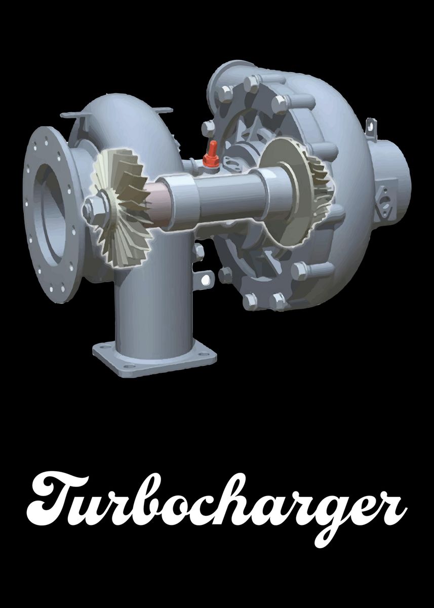 'Turbo Boost turbocharger t' Poster, picture, metal print, paint by ...