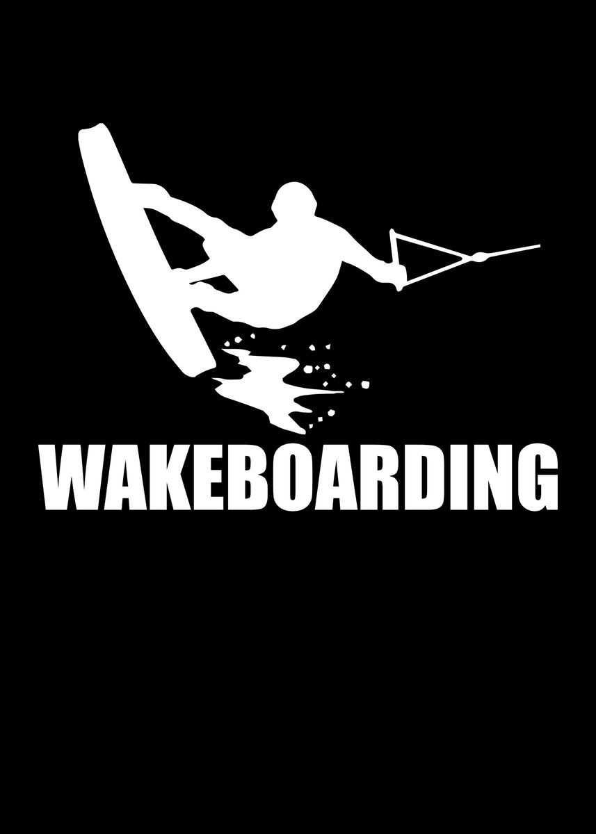 'Wakeboarding' Poster, picture, metal print, paint by bananadesign ...