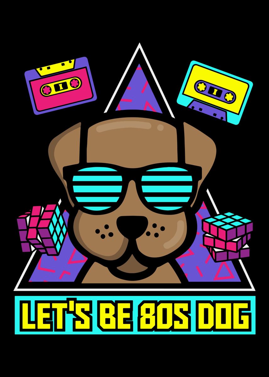 'Funny 80s Animal Vintage' Poster by Sebastian Wünsche | Displate