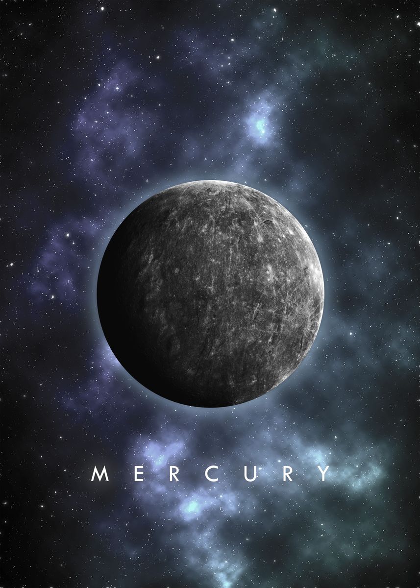 'Planet Mercury Astronomy' Poster, picture, metal print, paint by ...