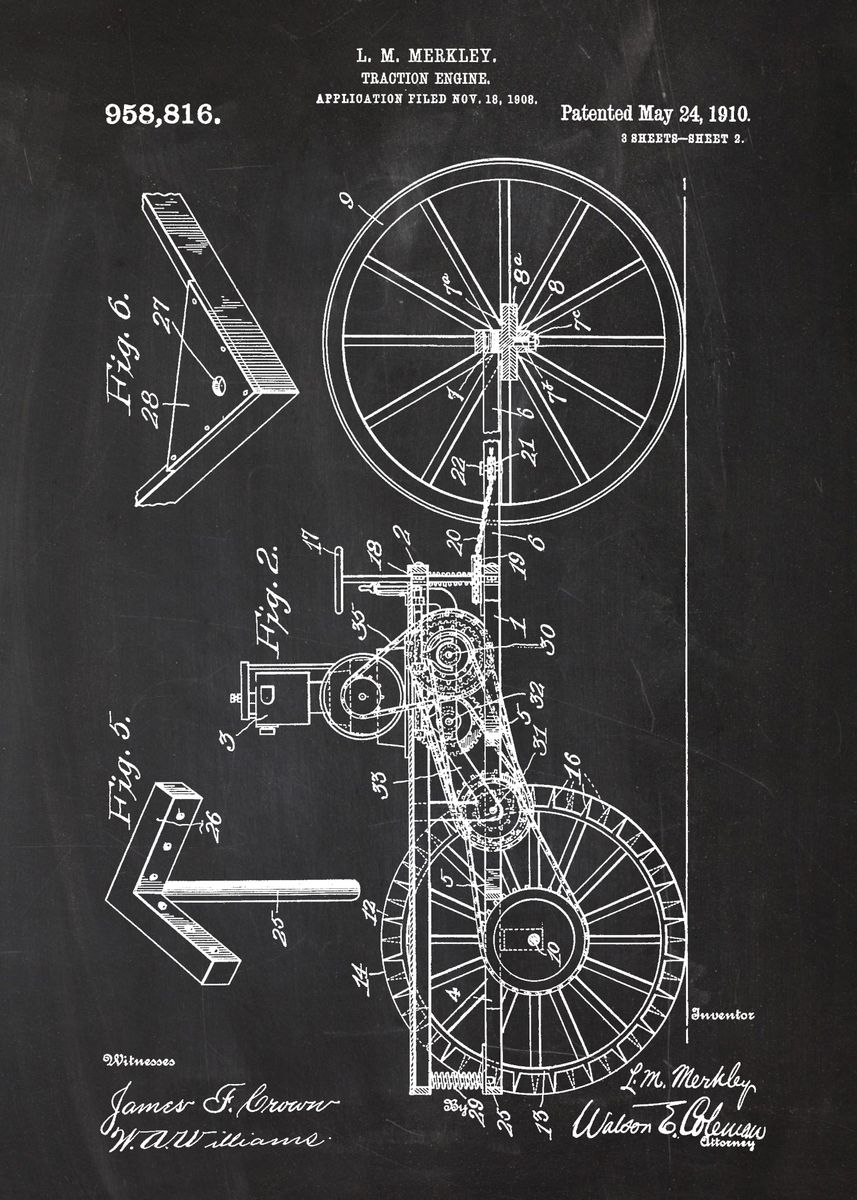 '1910 Traction Engine' Poster by Nicram K | Displate