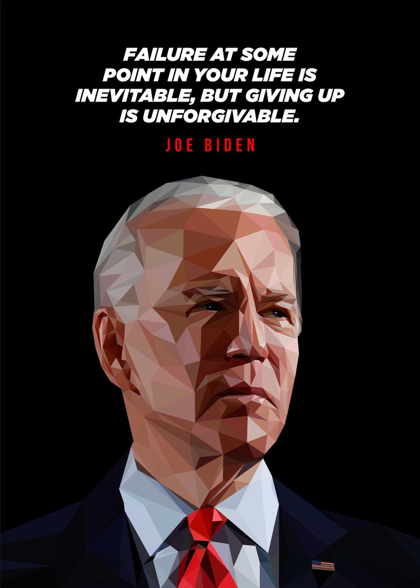 'JOE BIDEN' Poster, picture, metal print, paint by Lowpoly Posters ...