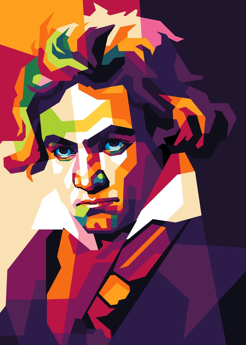 'Beethoven' Poster, picture, metal print, paint by Dhega Priya Gunawan ...