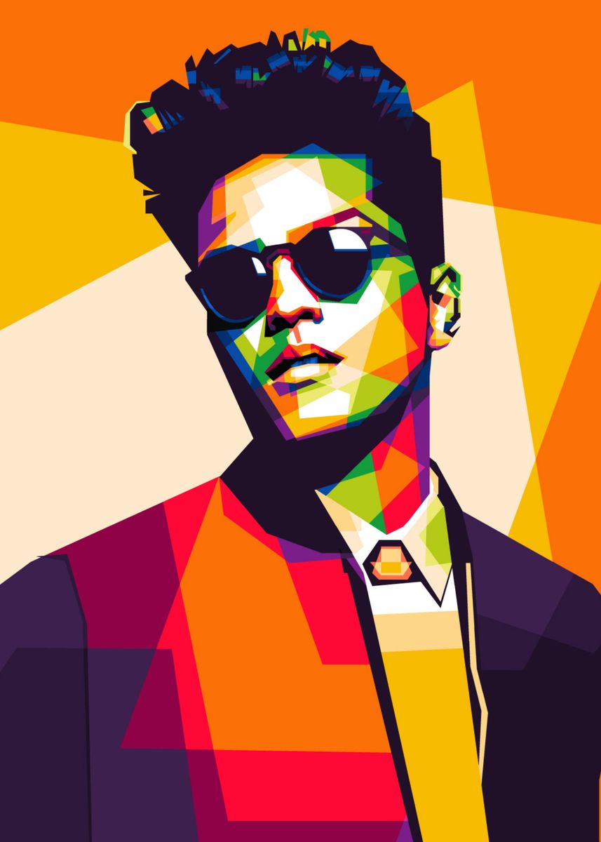 'Bruno Mars ' Poster, picture, metal print, paint by Kiki Saputra ...