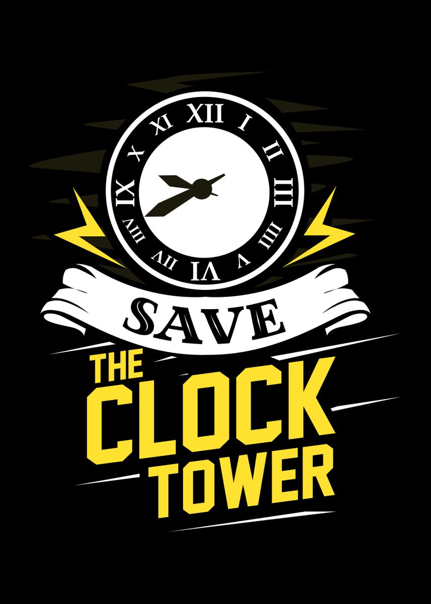 'The Clock Tower' Poster, picture, metal print, paint by Monster ...