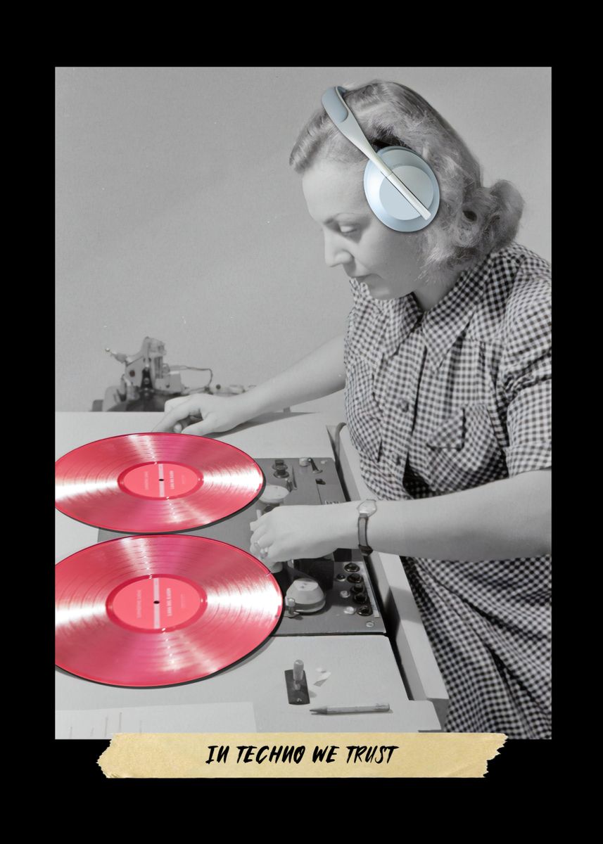 'In Techno We Trust' Poster, picture, metal print, paint by ...