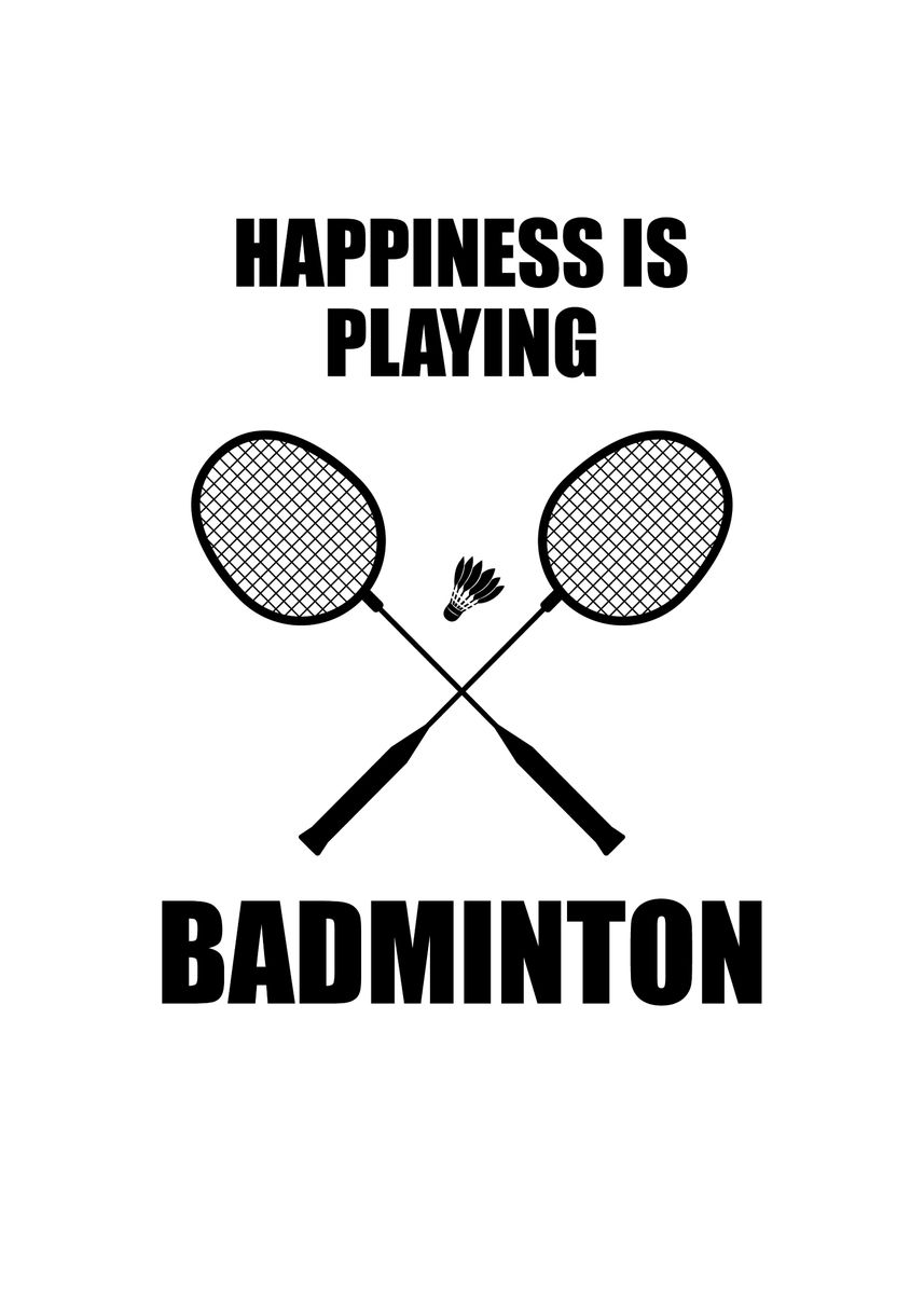 'Badminton' Poster, picture, metal print, paint by bananadesign | Displate