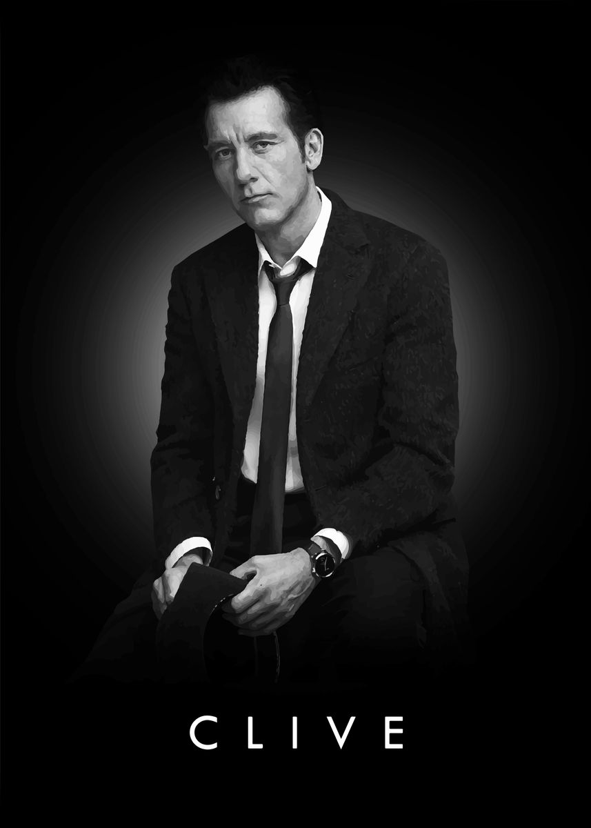 'Clive Owen' Poster, picture, metal print, paint by Bo Kev | Displate
