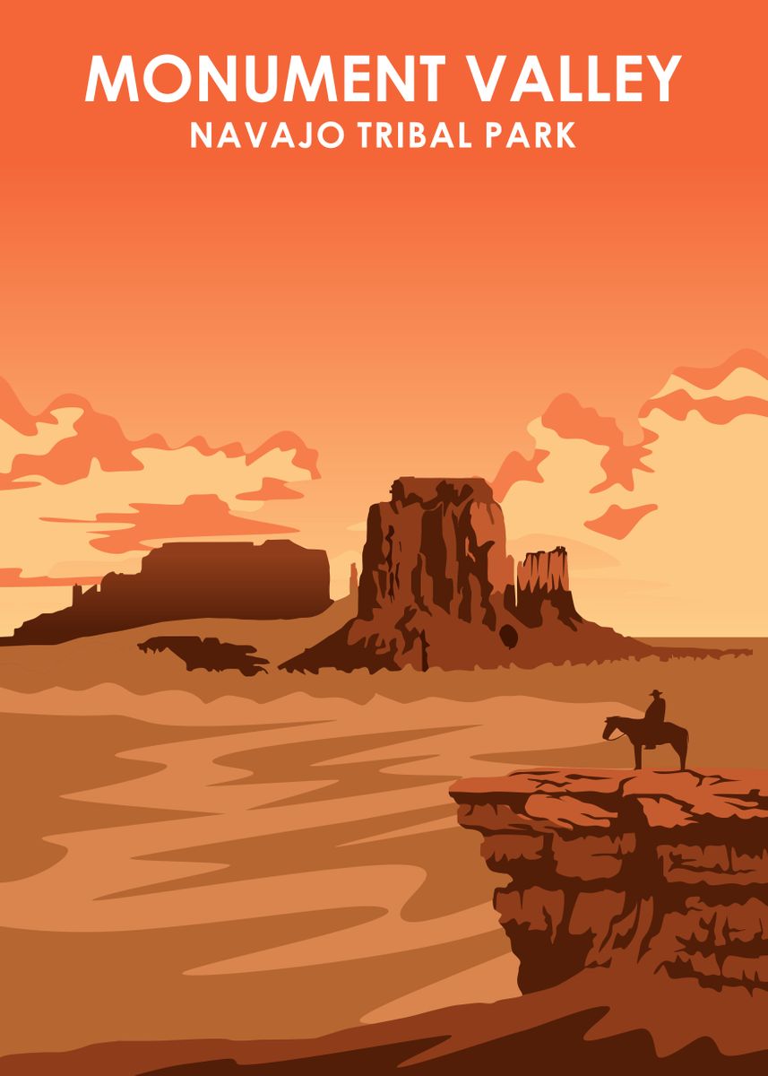 'Monument Valley Navajo' Poster, picture, metal print, paint by Jorn ...