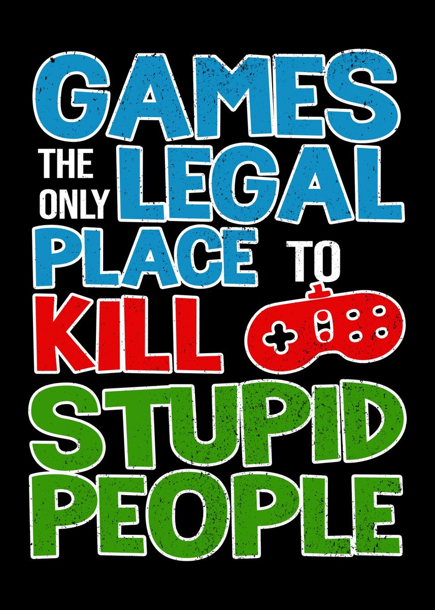 'Gaming Antisocial Gamer' Poster, picture, metal print, paint by ...