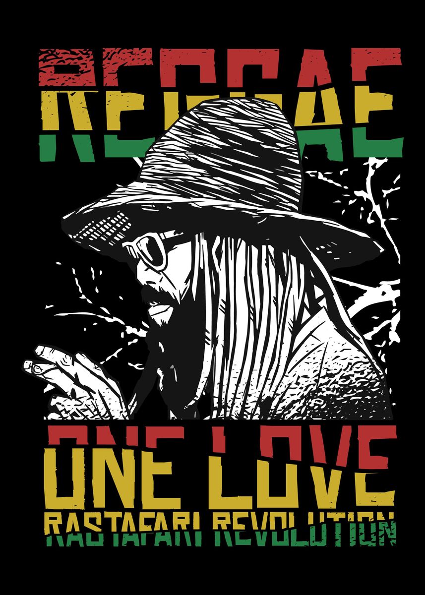 'Rastafari Revolution Rasta' Poster, picture, metal print, paint by ...