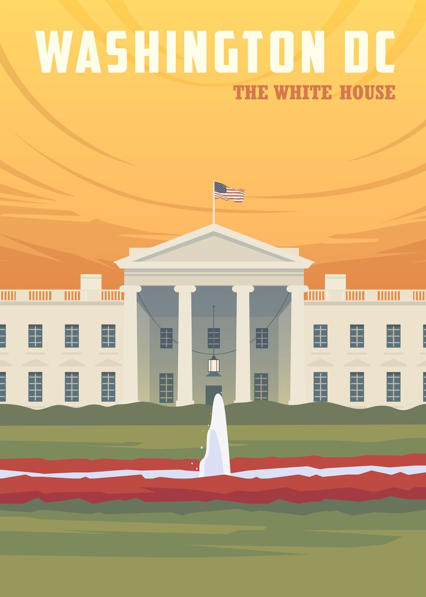'the white house' Poster by Designersen | Displate