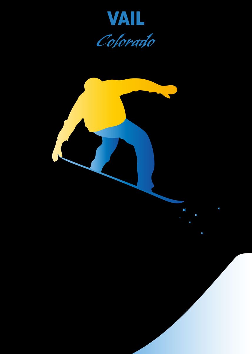 'Snowboard jump' Poster by LeewardDesign | Displate