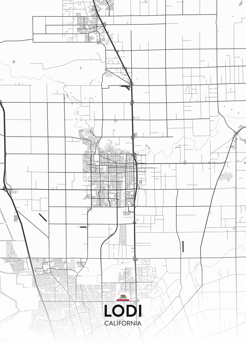 'Lodi CA' Poster, picture, metal print, paint by IMR Designs | Displate