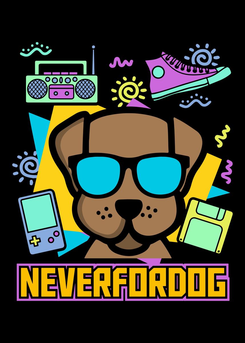 '90s Party Animals Vintage' Poster, picture, metal print, paint by ...