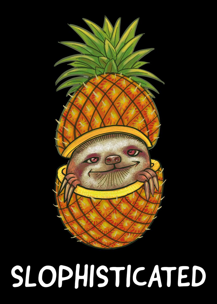 'Sloth Lazy Chill Relax gif' Poster, picture, metal print, paint by ...