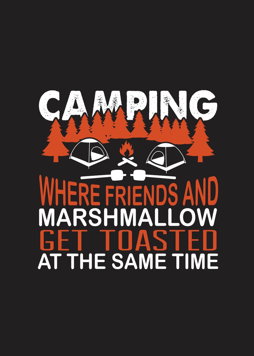'Friends For Camp' Poster by Beone Digital | Displate