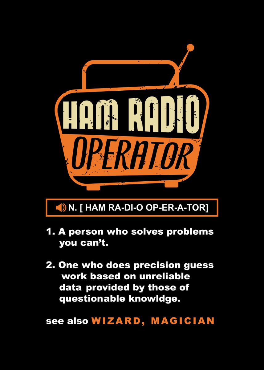 'Ham Radio Operator ' Poster, picture, metal print, paint by Monster ...