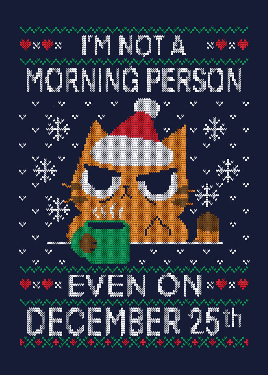 'Grumpy Xmas Morning' Poster by Sara Gaiaudi | Displate