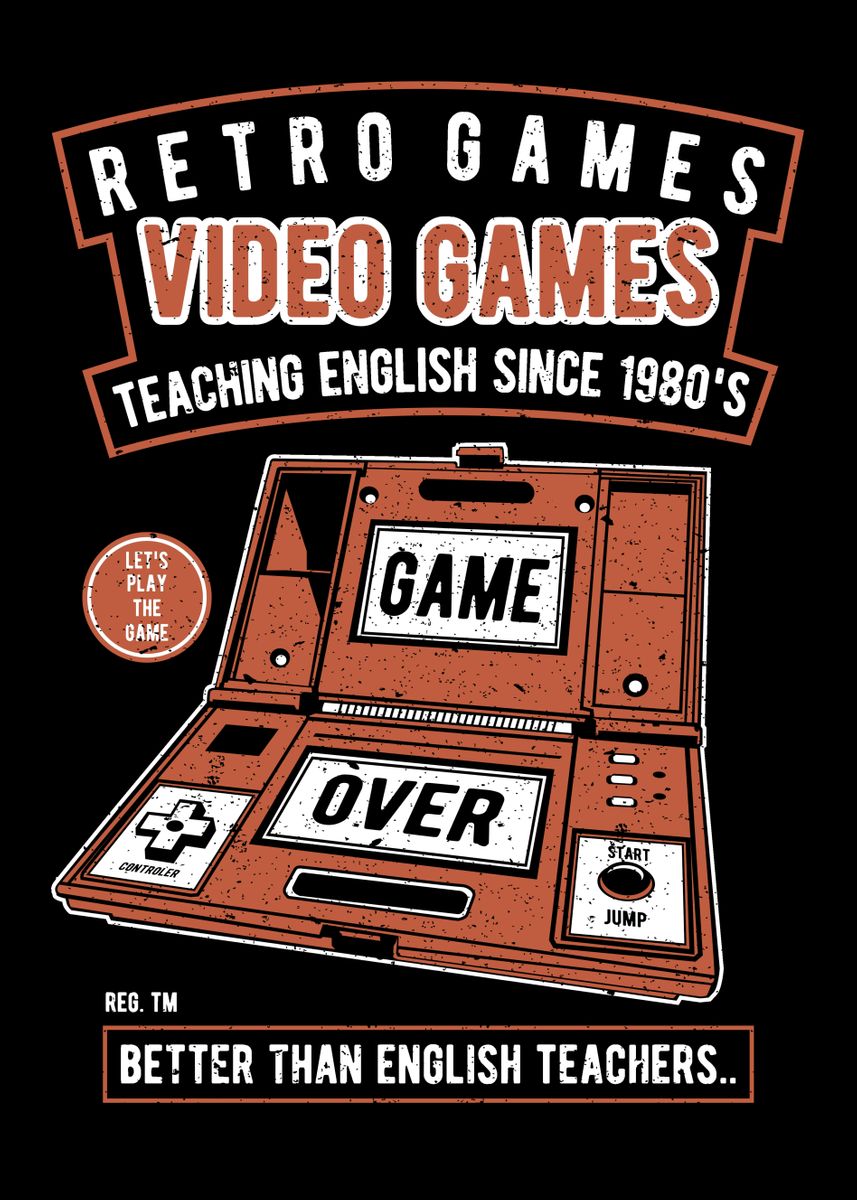 'Video Games' Poster, picture, metal print, paint by thetshirtshop2020 ...