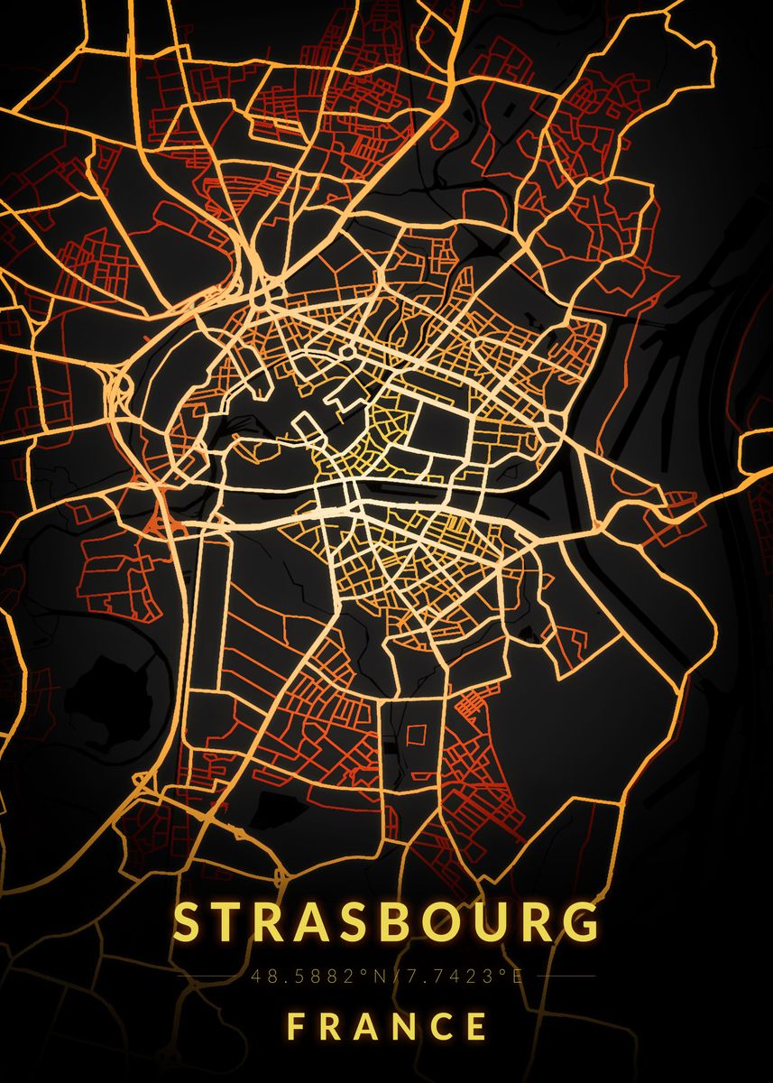 'Strasbourg' Poster, picture, metal print, paint by Jerhus | Displate