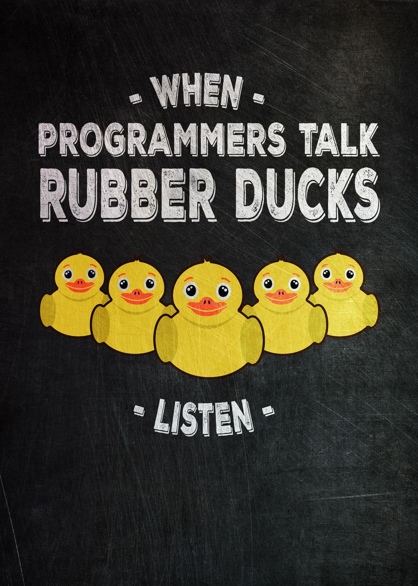 'Programmer Duck' Poster by PosterWorld | Displate