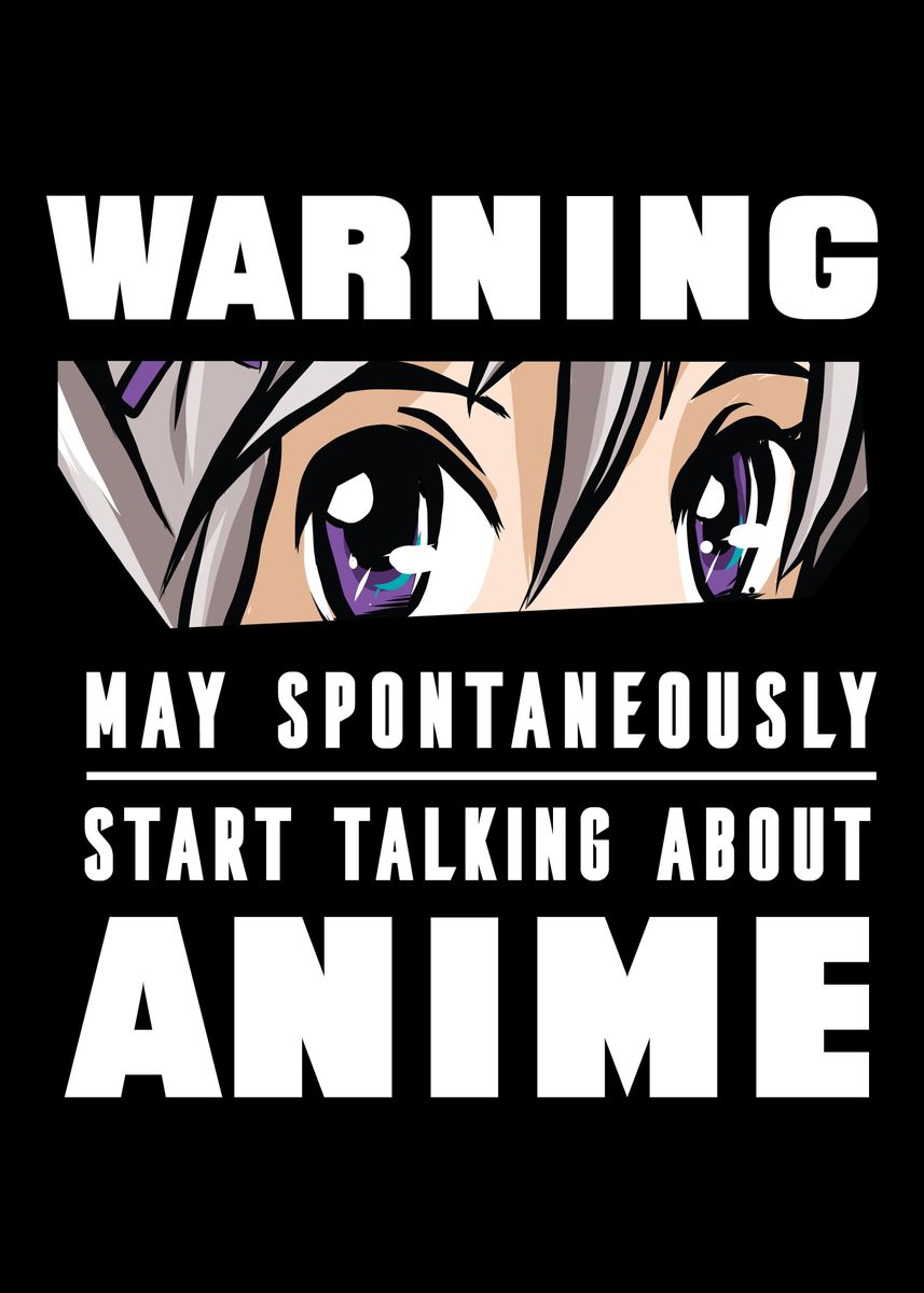 'Anime Manga Otaku Warning ' Poster by OfCADesign | Displate