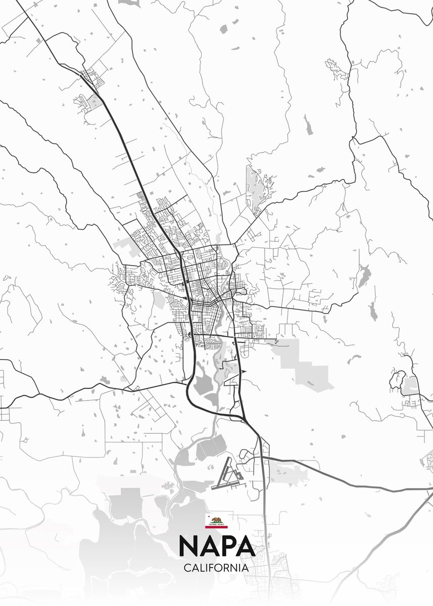 'Napa CA' Poster, picture, metal print, paint by IMR Designs | Displate