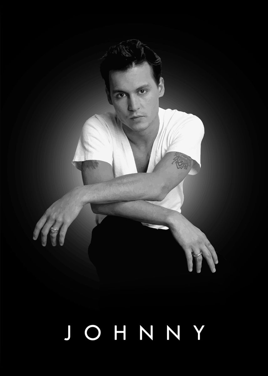 'Johnny Depp' Poster, picture, metal print, paint by Bo Kev | Displate