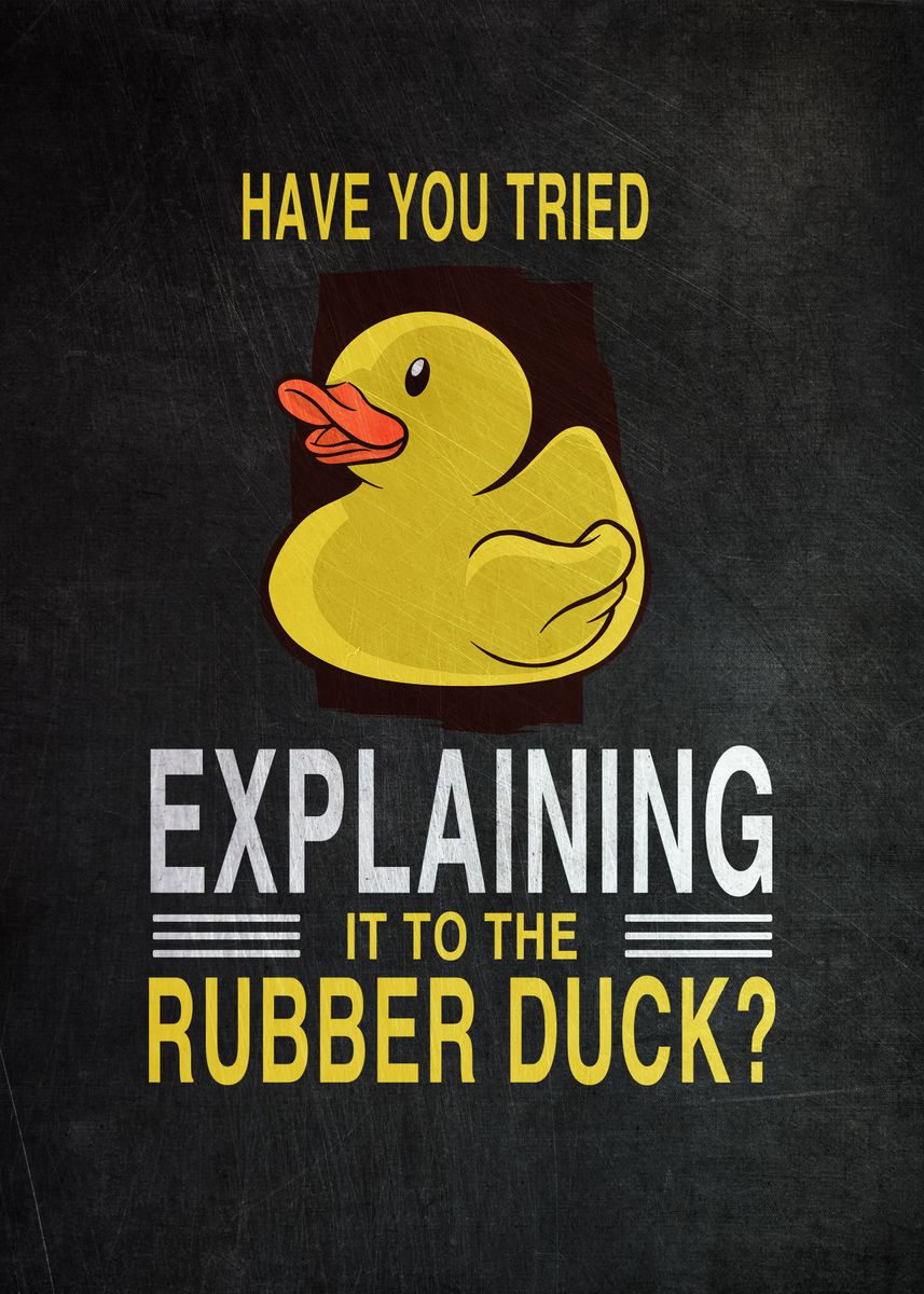 'Programmer Duck' Poster, picture, metal print, paint by PosterWorld ...