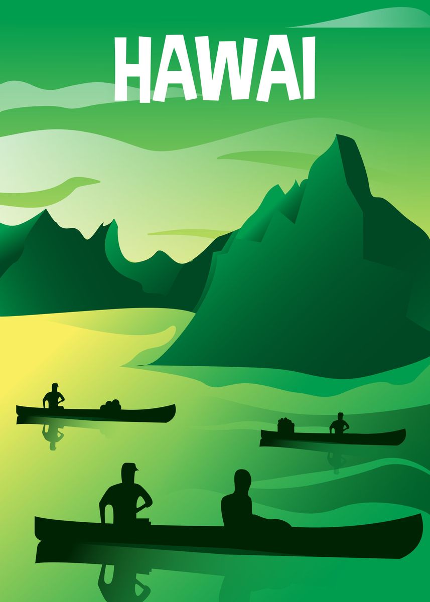 'Hawai' Poster, picture, metal print, paint by haibro | Displate