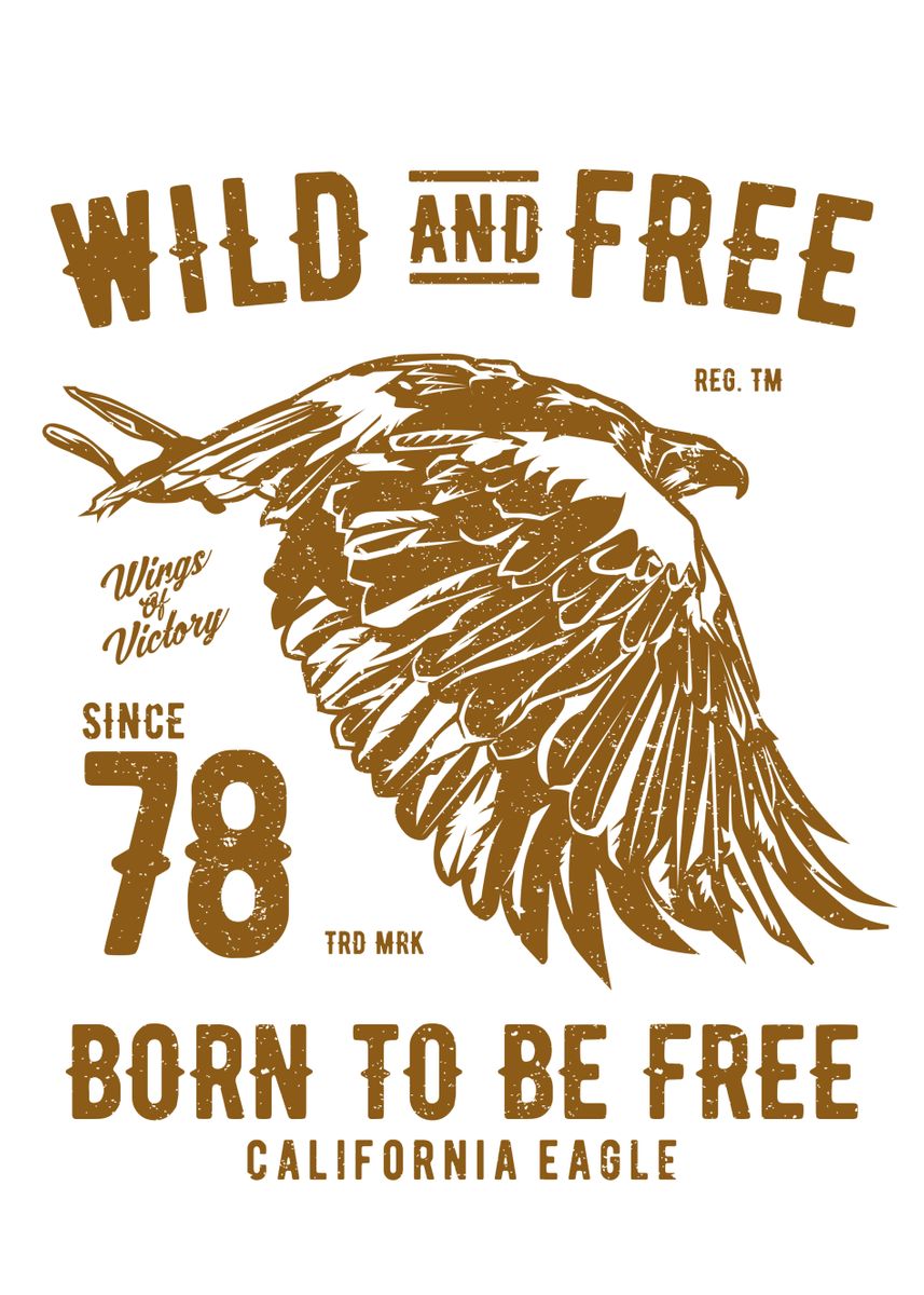 'Wild And Free' Poster, picture, metal print, paint by ...