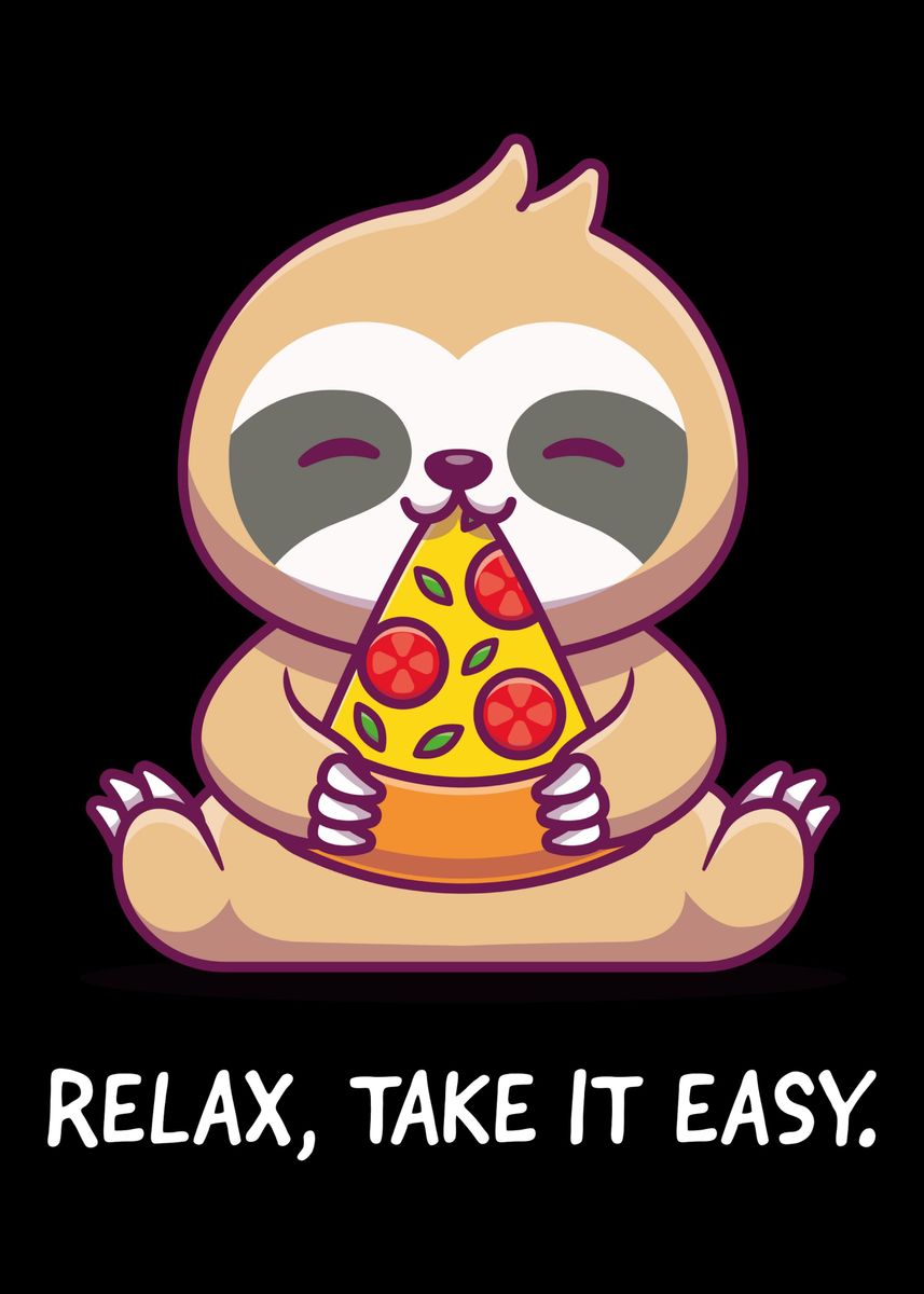 'Sloth Lazy Chill Relax gif' Poster by SirDustin | Displate