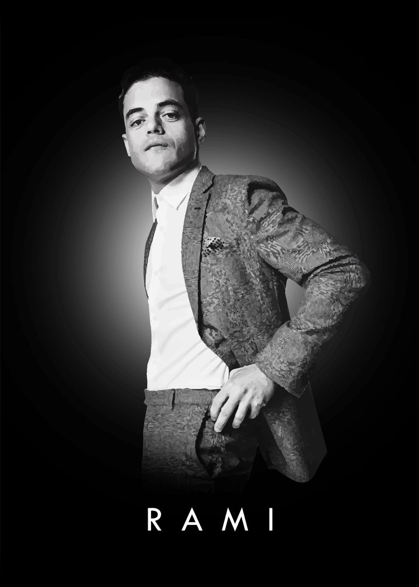 'Rami Malek' Poster, picture, metal print, paint by Bo Kev | Displate
