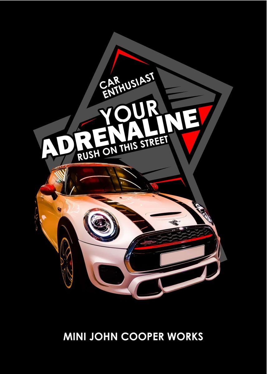 'Mini Cooper' Poster, picture, metal print, paint by Coldbrew Creative ...