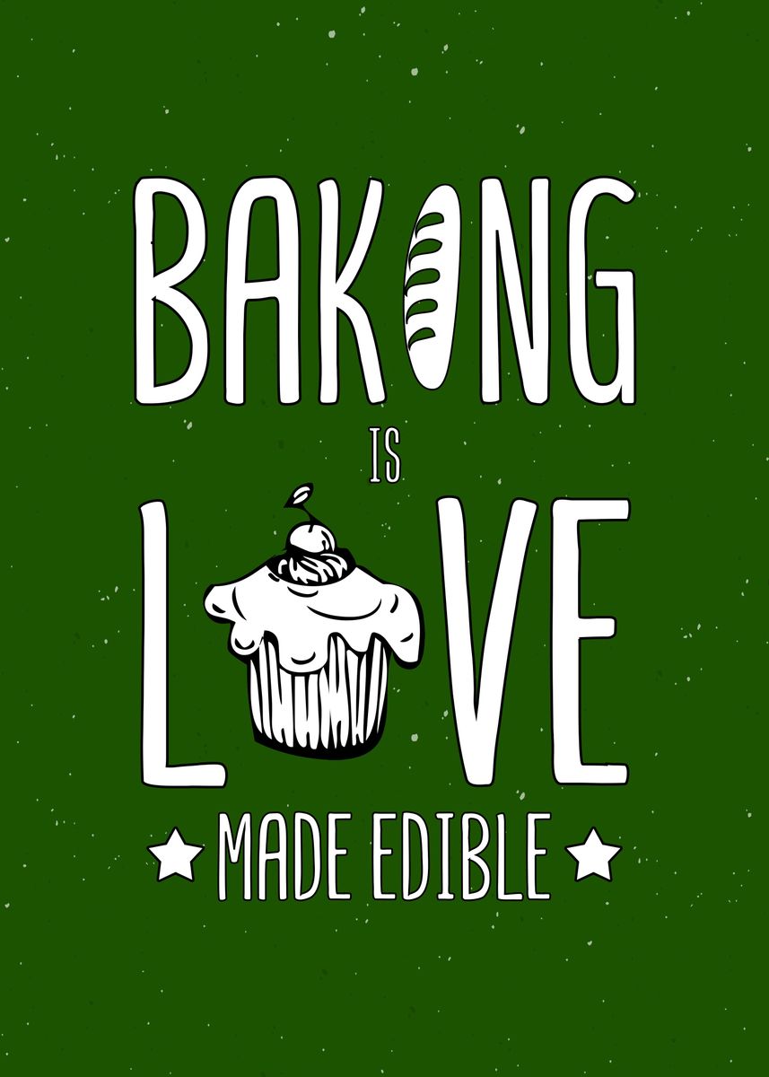'Baking Love Wall Art' Poster, picture, metal print, paint by ...