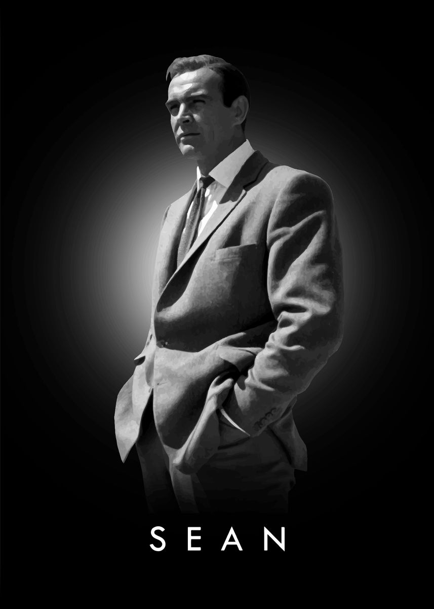 'Sean Connery' Poster, picture, metal print, paint by Bo Kev | Displate