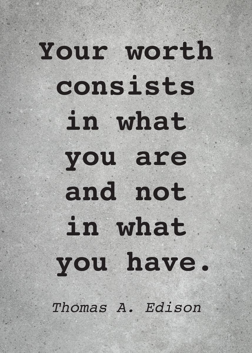 'Thomas Edison Quote L020' Poster, picture, metal print, paint by Go ...