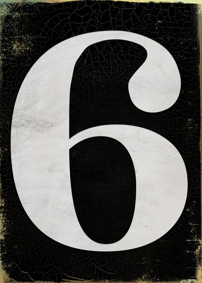 'NUMBER SIX' Poster, picture, metal print, paint by Studio Six | Displate