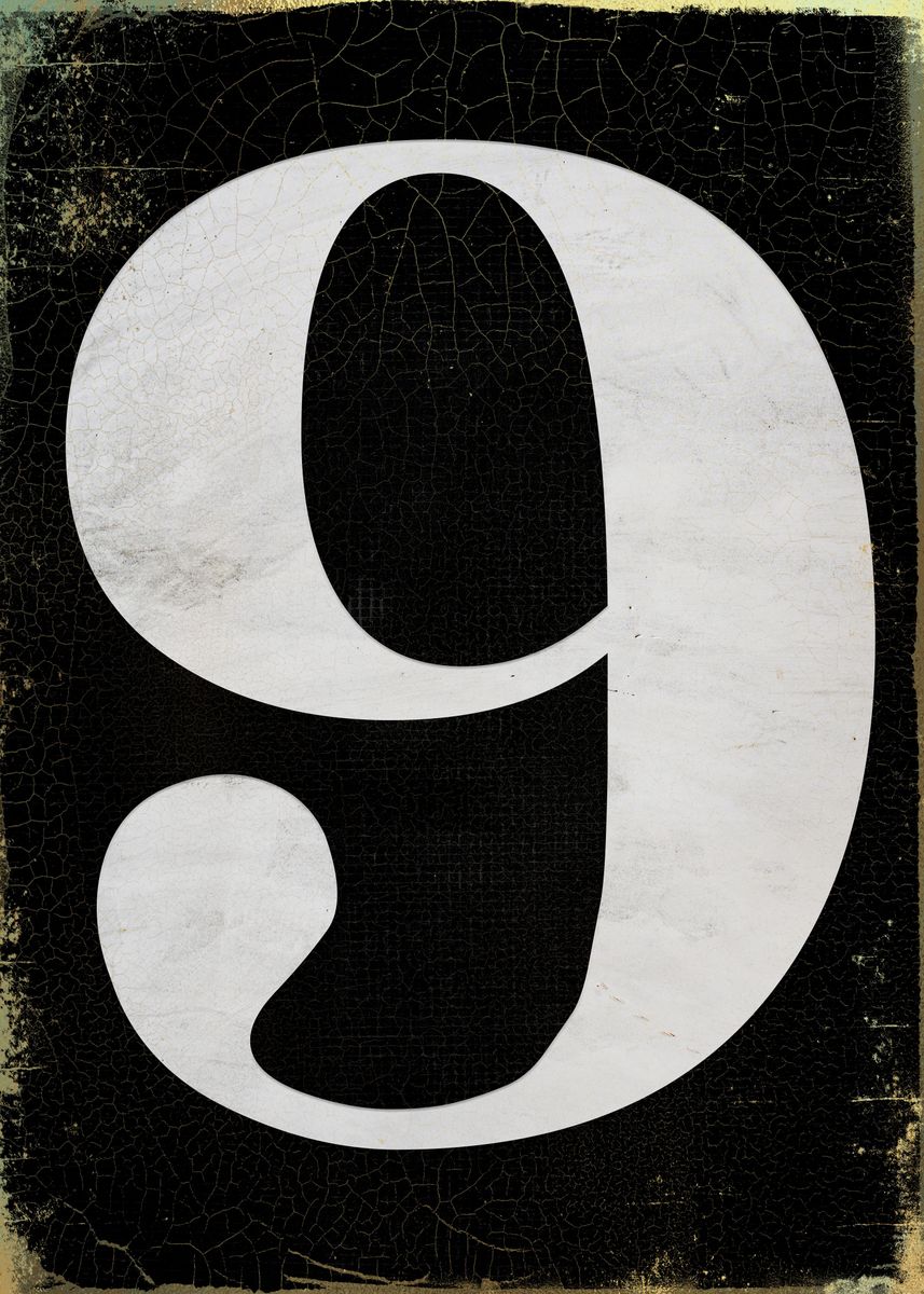 'NUMBER NINE' Poster, picture, metal print, paint by Studio Six | Displate