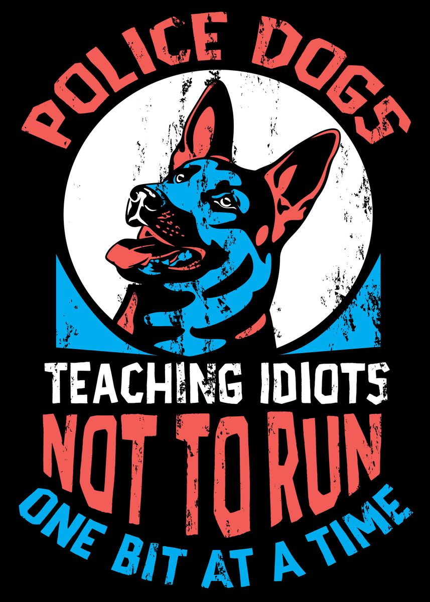 'Funny Police Dogs' Poster by Sabine Langer | Displate