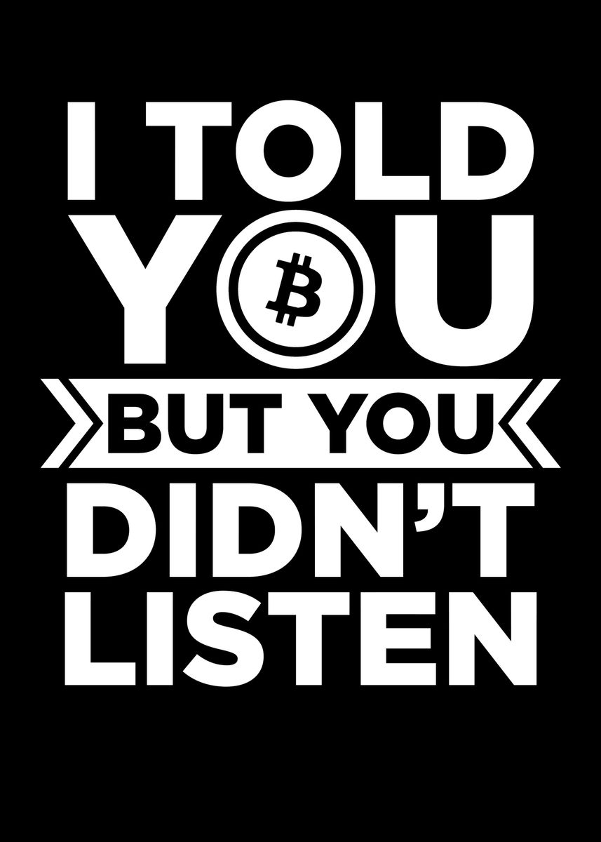 'Bitcoin BTC Crypto Gifts' Poster by TW Design | Displate