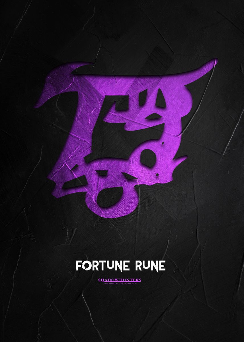 'The Fortune Rune' Poster, picture, metal print, paint by Aaki | Displate