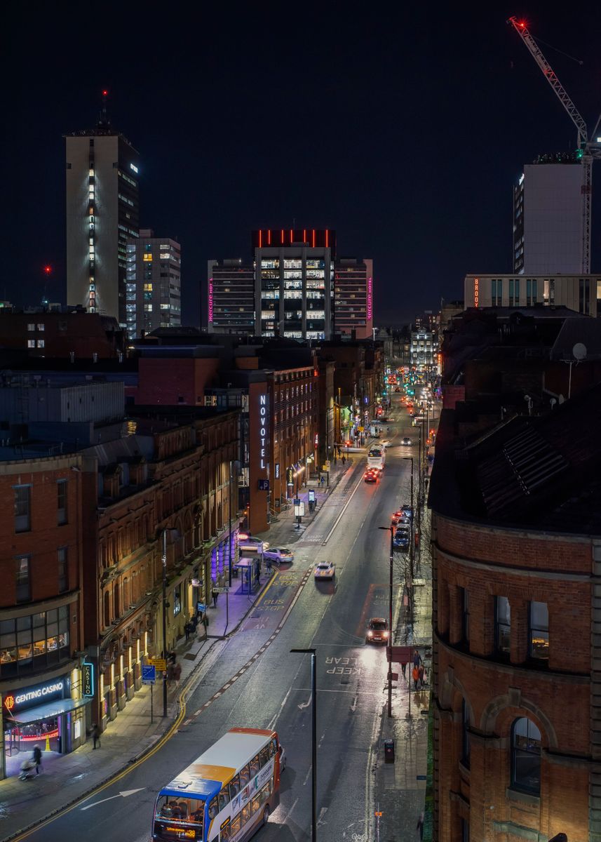 'Portland St Manchester ' Poster, picture, metal print, paint by Darryl ...