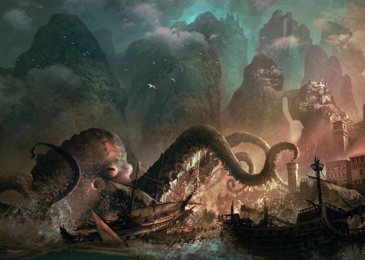 'Monster Raid' Poster by Ferdinand Ladera | Displate