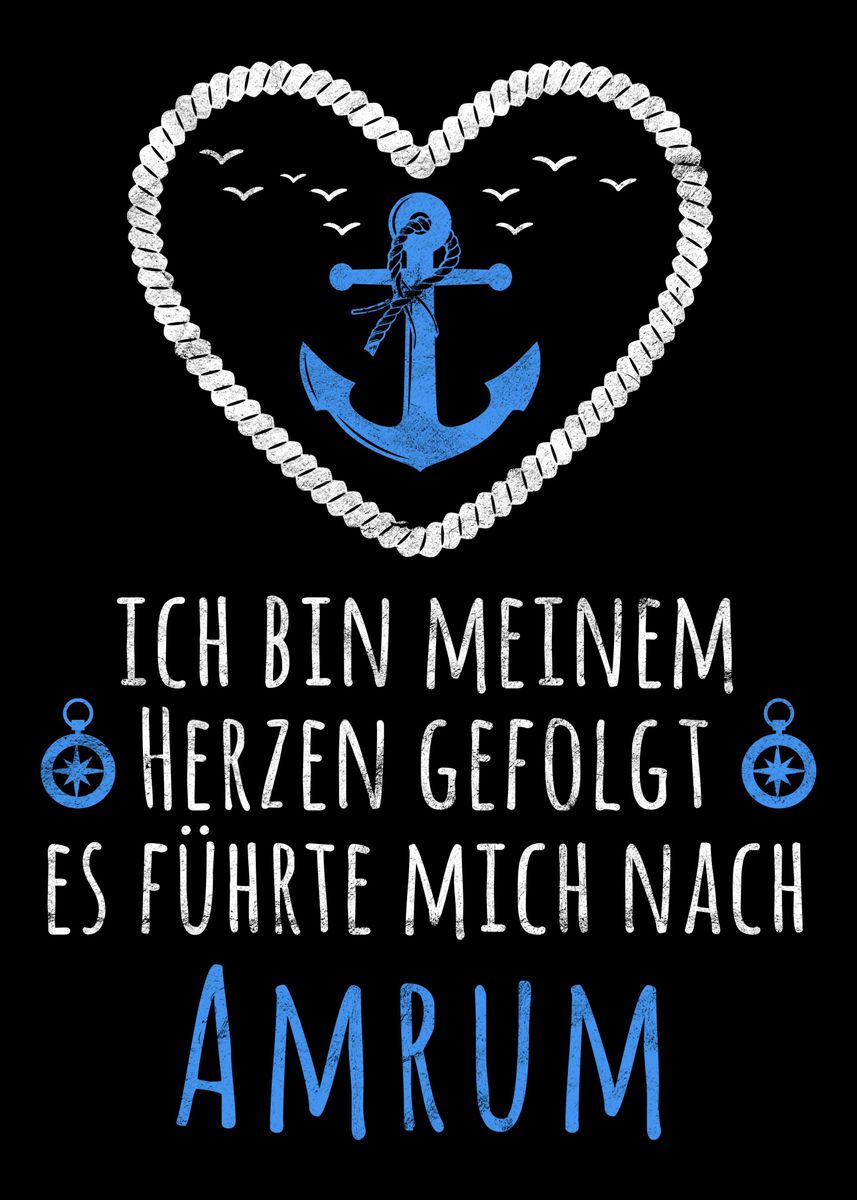 'Amrum Nordsee Spruch' Poster, picture, metal print, paint by dvdesign ...
