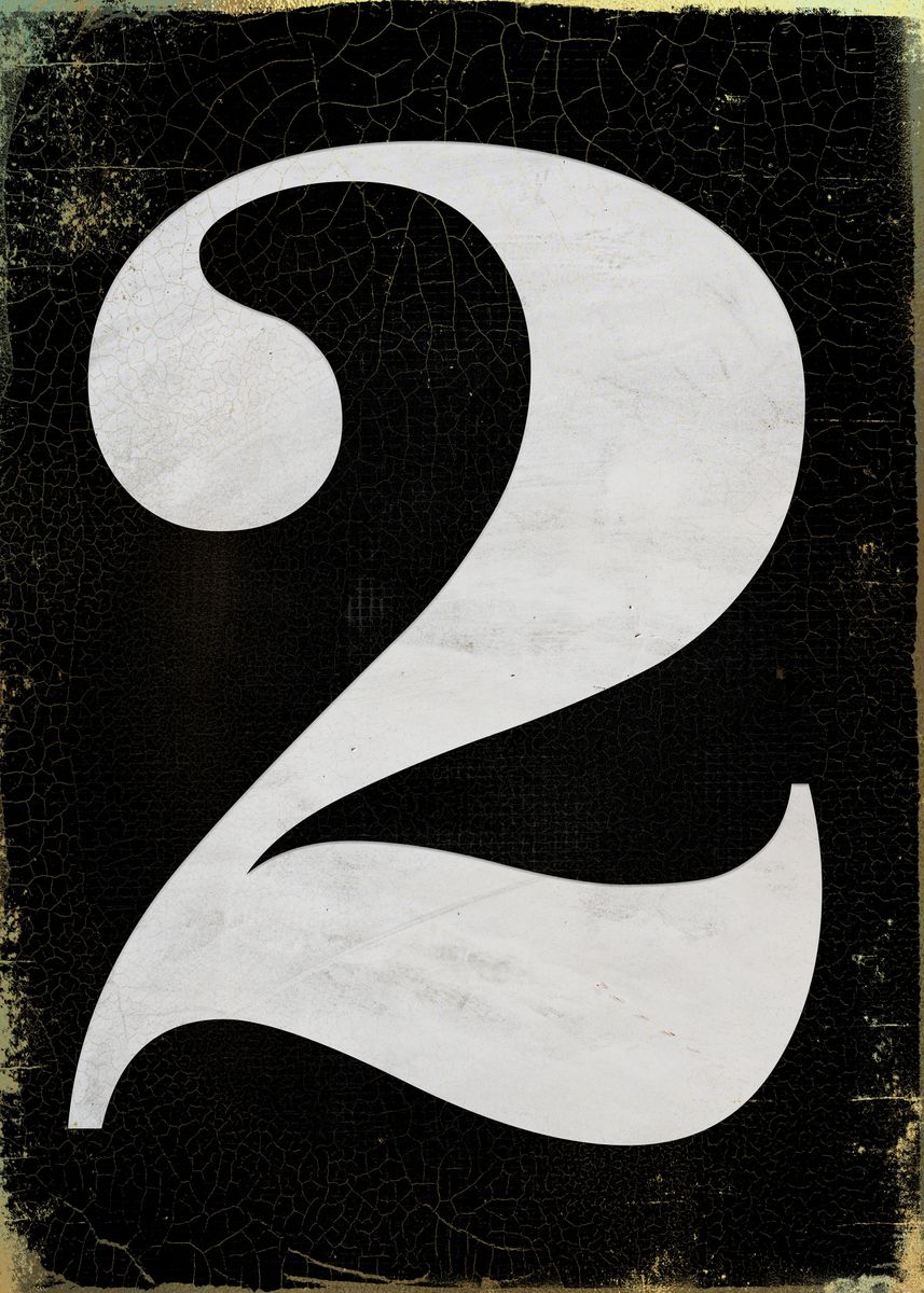 'NUMBER 2' Poster, picture, metal print, paint by Studio Six | Displate