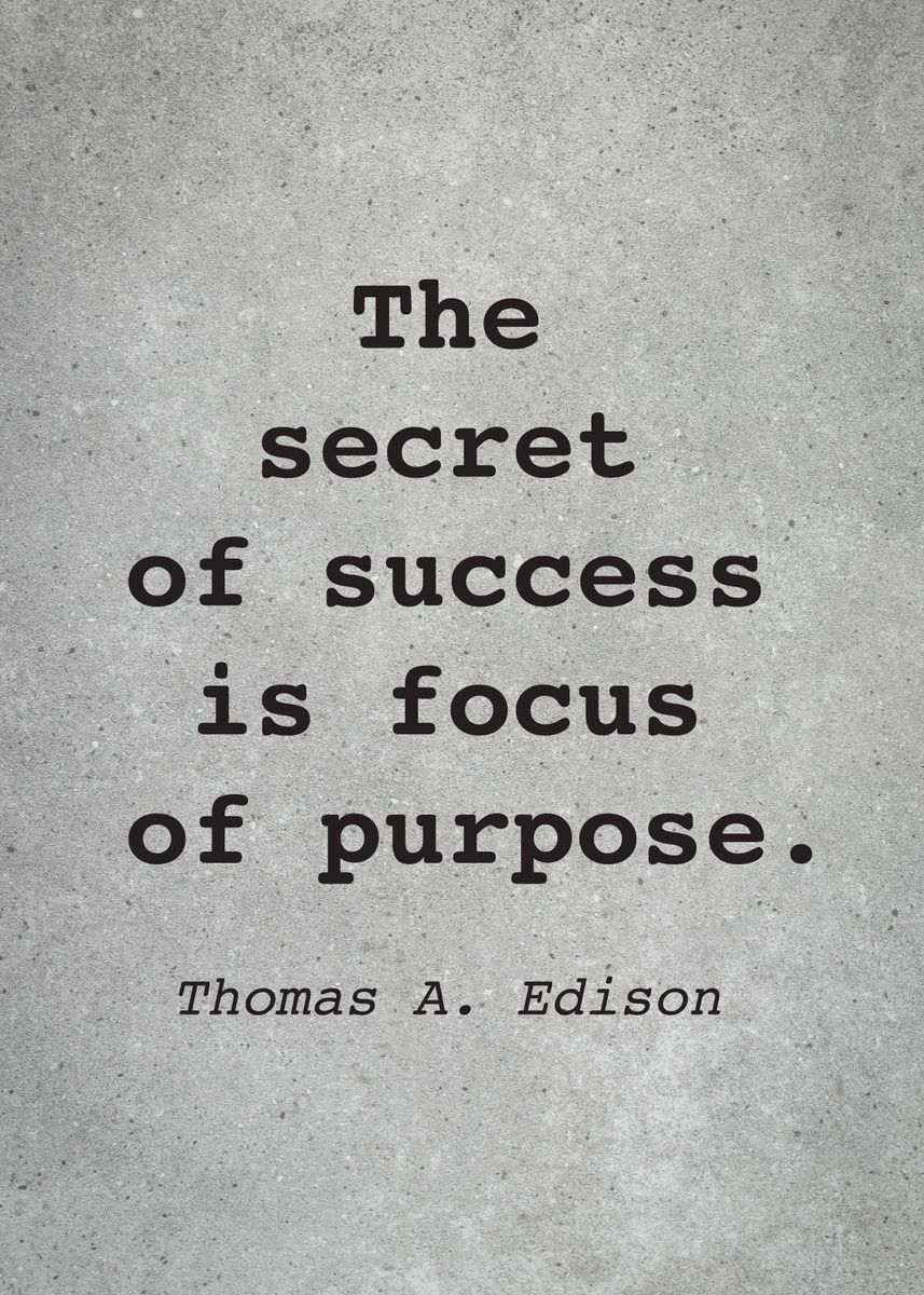 'Thomas Edison Quote L013' Poster, picture, metal print, paint by Go ...