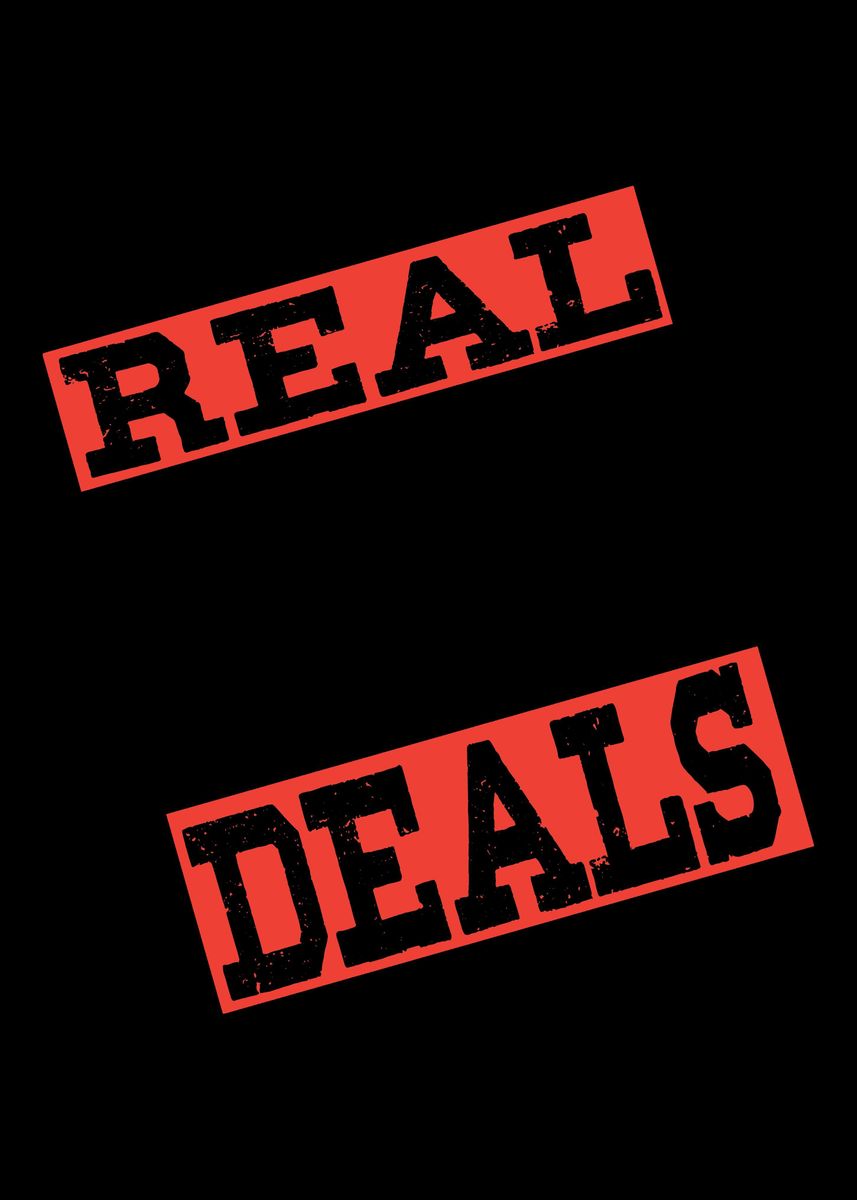 'Real Men Sign Business Dea' Poster, picture, metal print, paint by ...